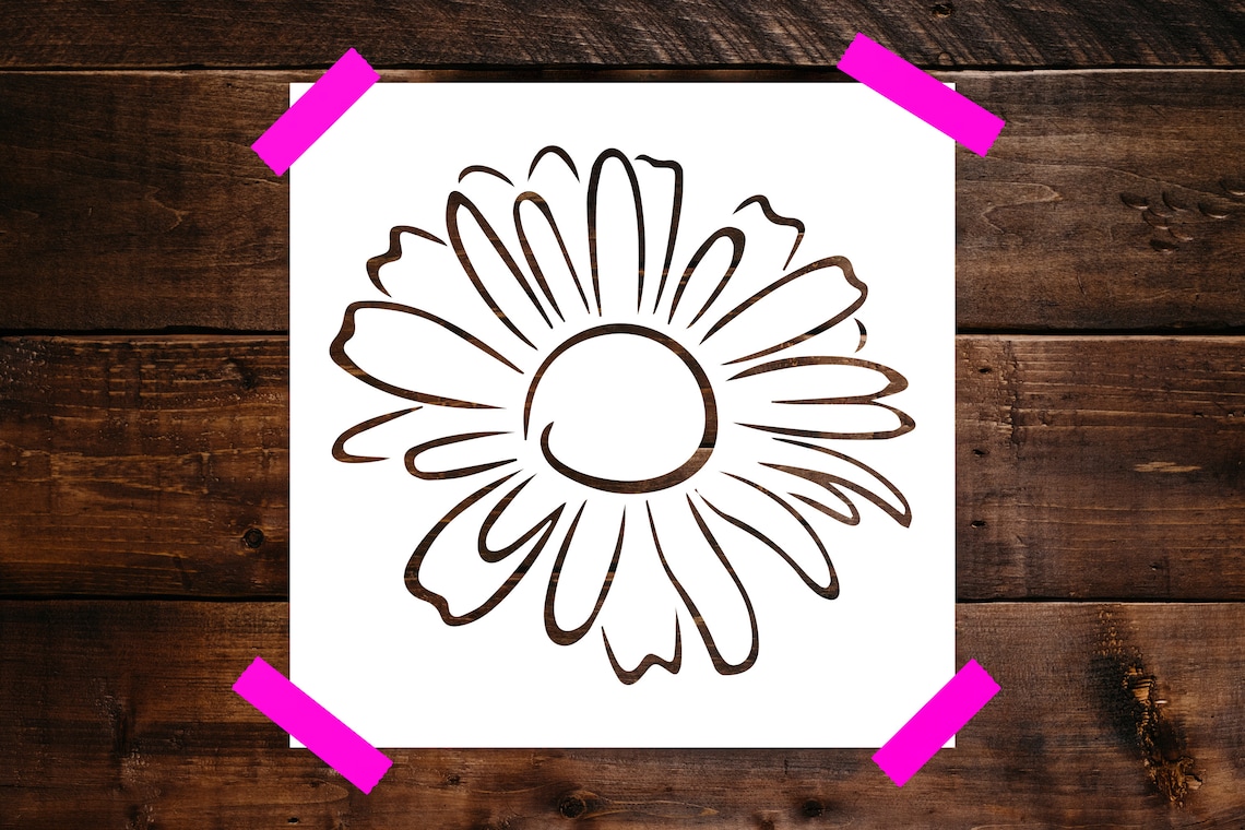 Daisy Flower Stencil Reusable Daisy Flower Stencil Art - Etsy