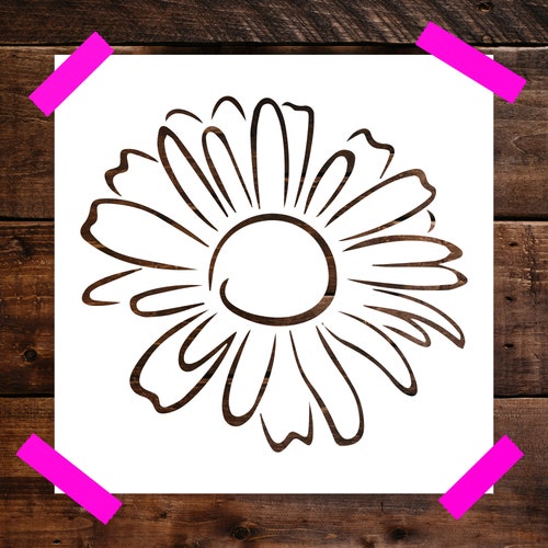 Daisy Flower Stencil Reusable Daisy Flower Stencil Art - Etsy