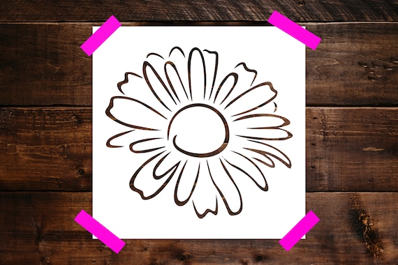 Daisy Flower Stencil Reusable Daisy Flower Stencil Art - Etsy