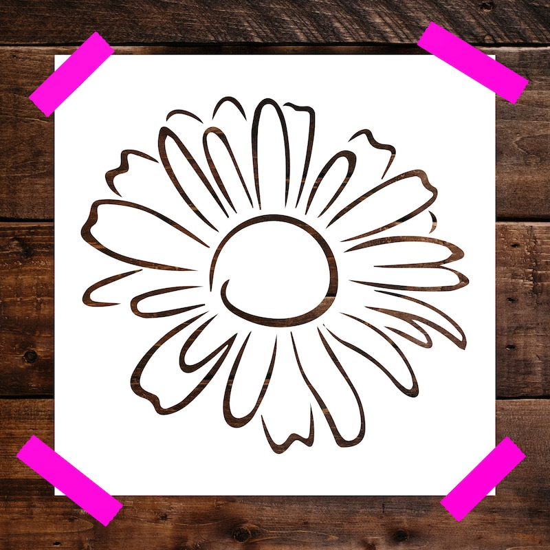 Daisy Stencil - Etsy