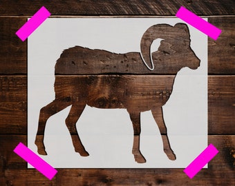 Ram Head Stencil REUSABLE, DURABLE, WASHABLE Craft Stencil Use for ...