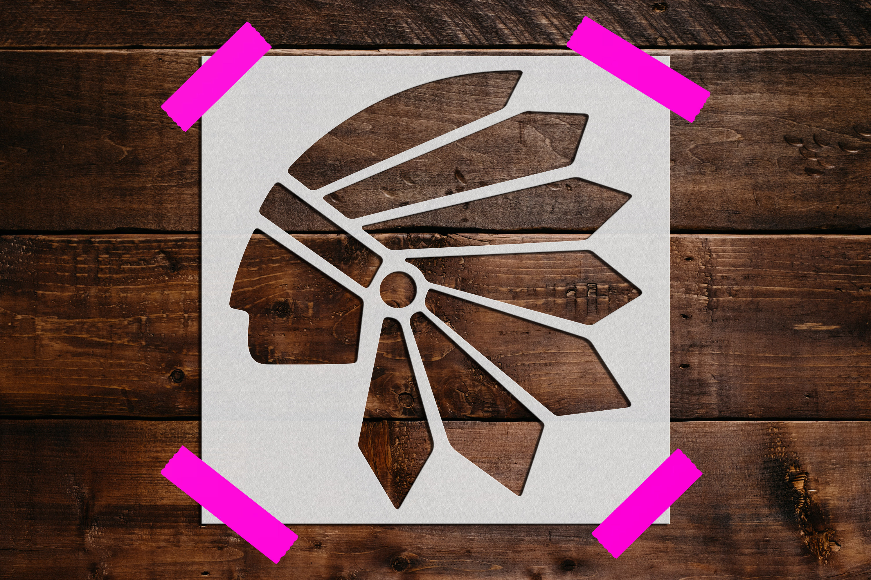 American Indian Chief Stencil