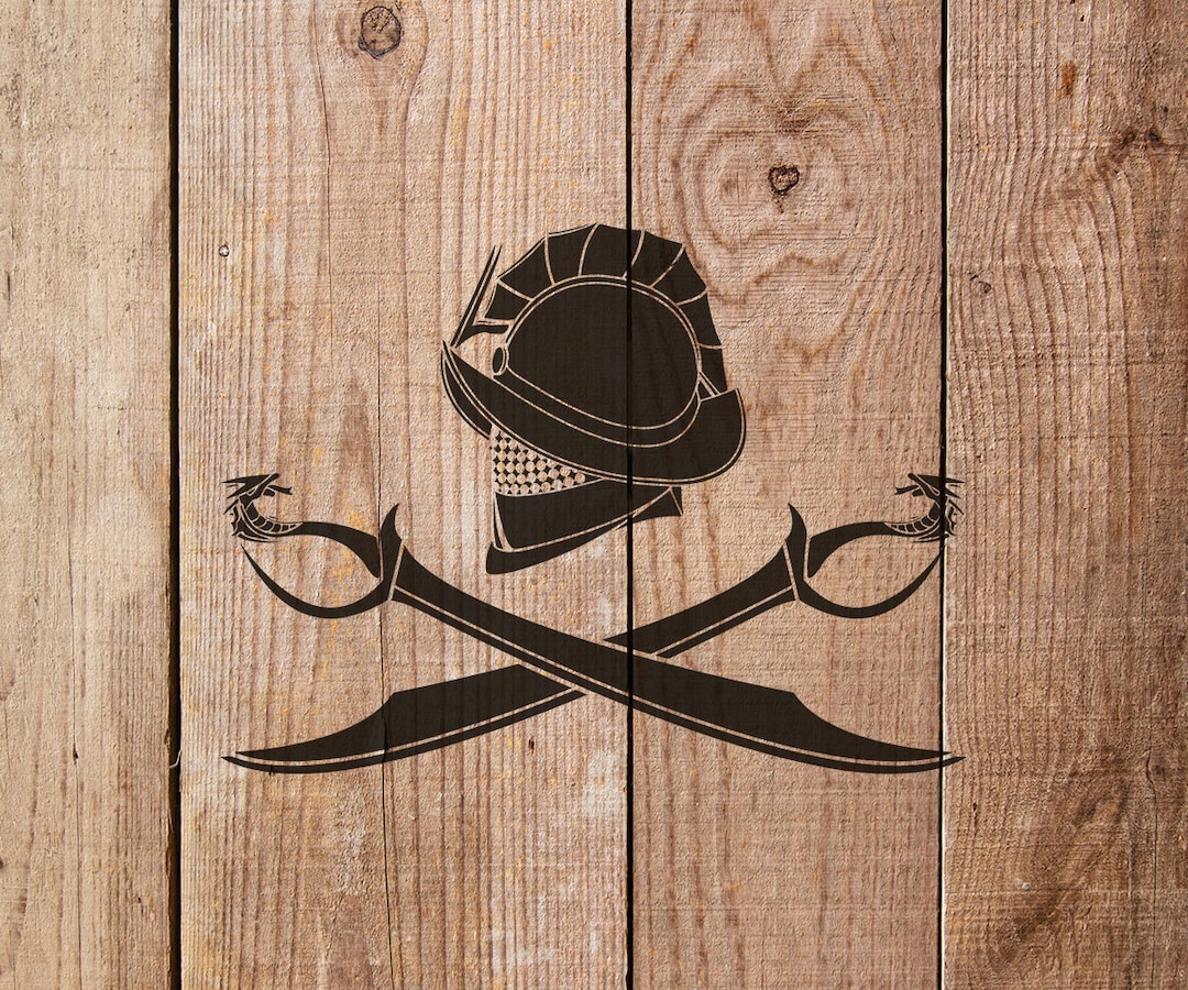 Two Swords Stencil - Reusable Two Swords Stencil - Art Stencil - Craft ...