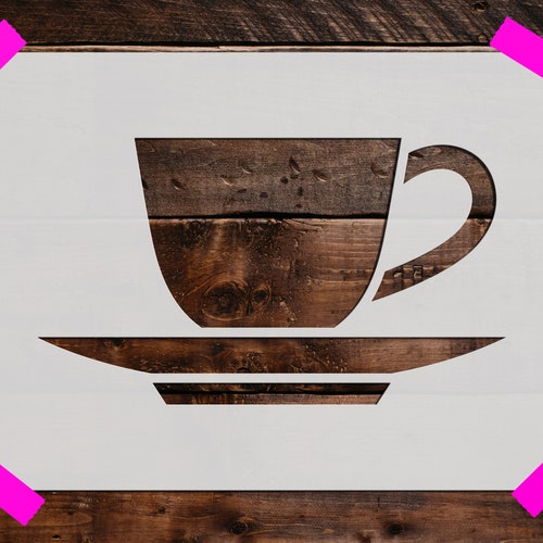 Cup of Tea Stencil Reusable Cup of Tea Stencil Art Stencil - Etsy