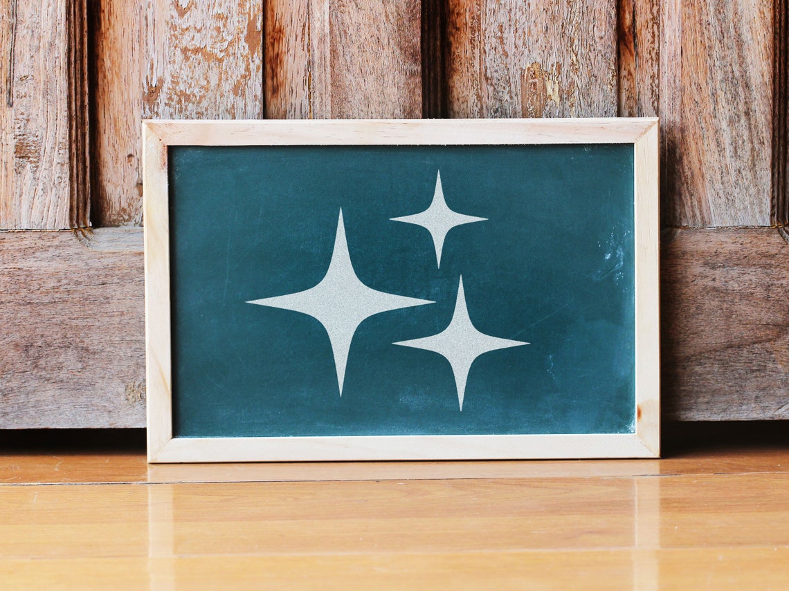 Four 4 Point Star Stencil, Reusable Four 4 Point Star Stencil, Art ...