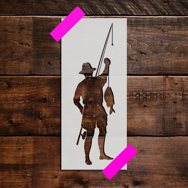 Fishing Stencil - Etsy