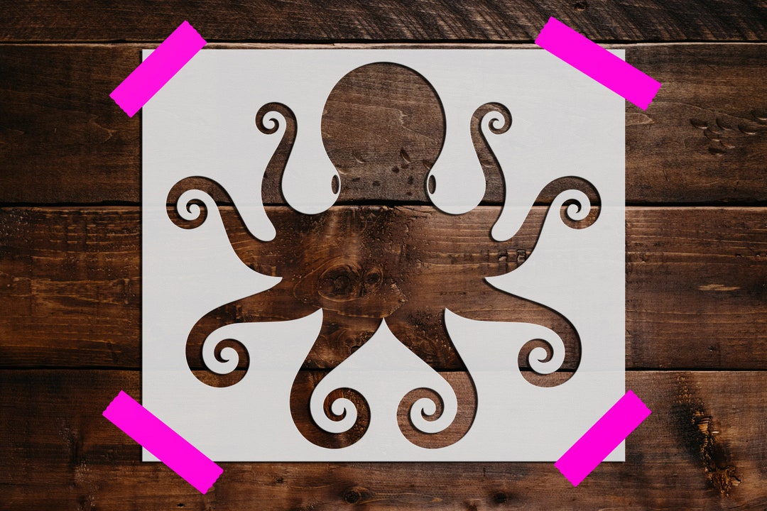 Octopus Stencil, Reusable Octopus Stencil, Art Stencil, DIY Craft ...