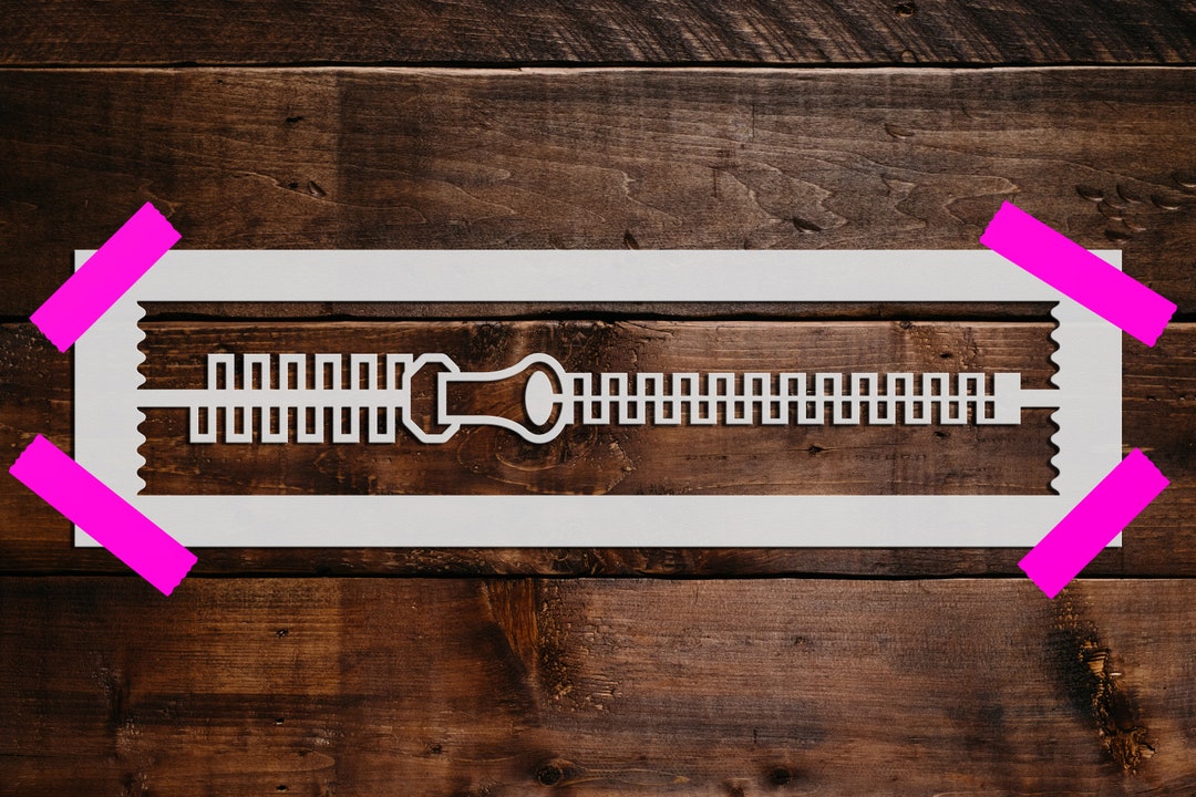 Zipper Stencil - Reusable Zipper Stencil -art Stencil -DIY Craft ...