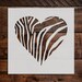 Tiger Print Heart Stencil, Reusable Tiger Print Heart Stencil, Art ...