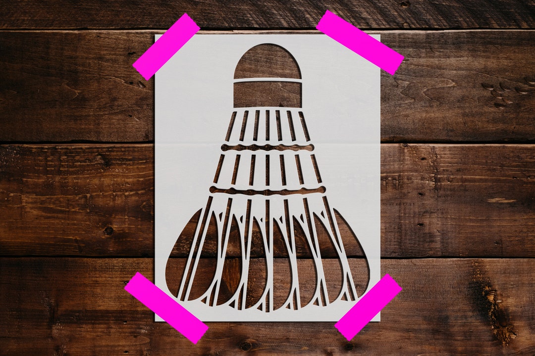 Badminton Stencil - Reusable Badminton Stencil - DIY Craft Stencil ...
