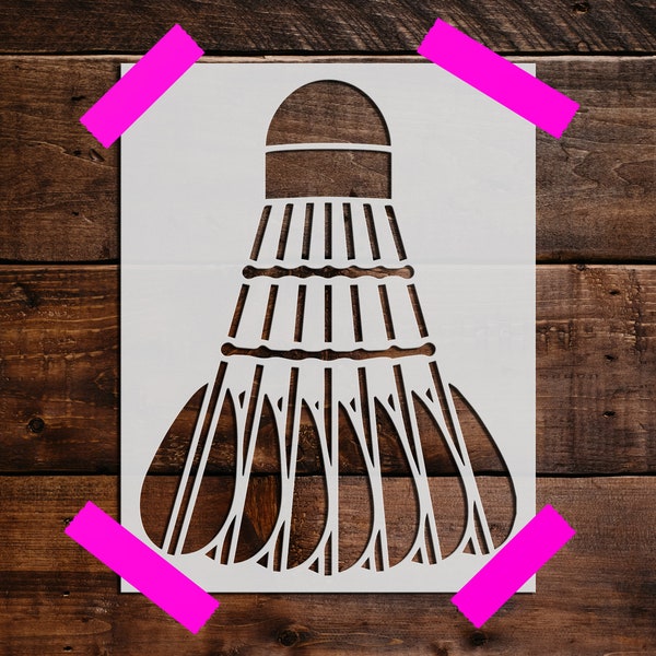 Badminton Stencil - Etsy