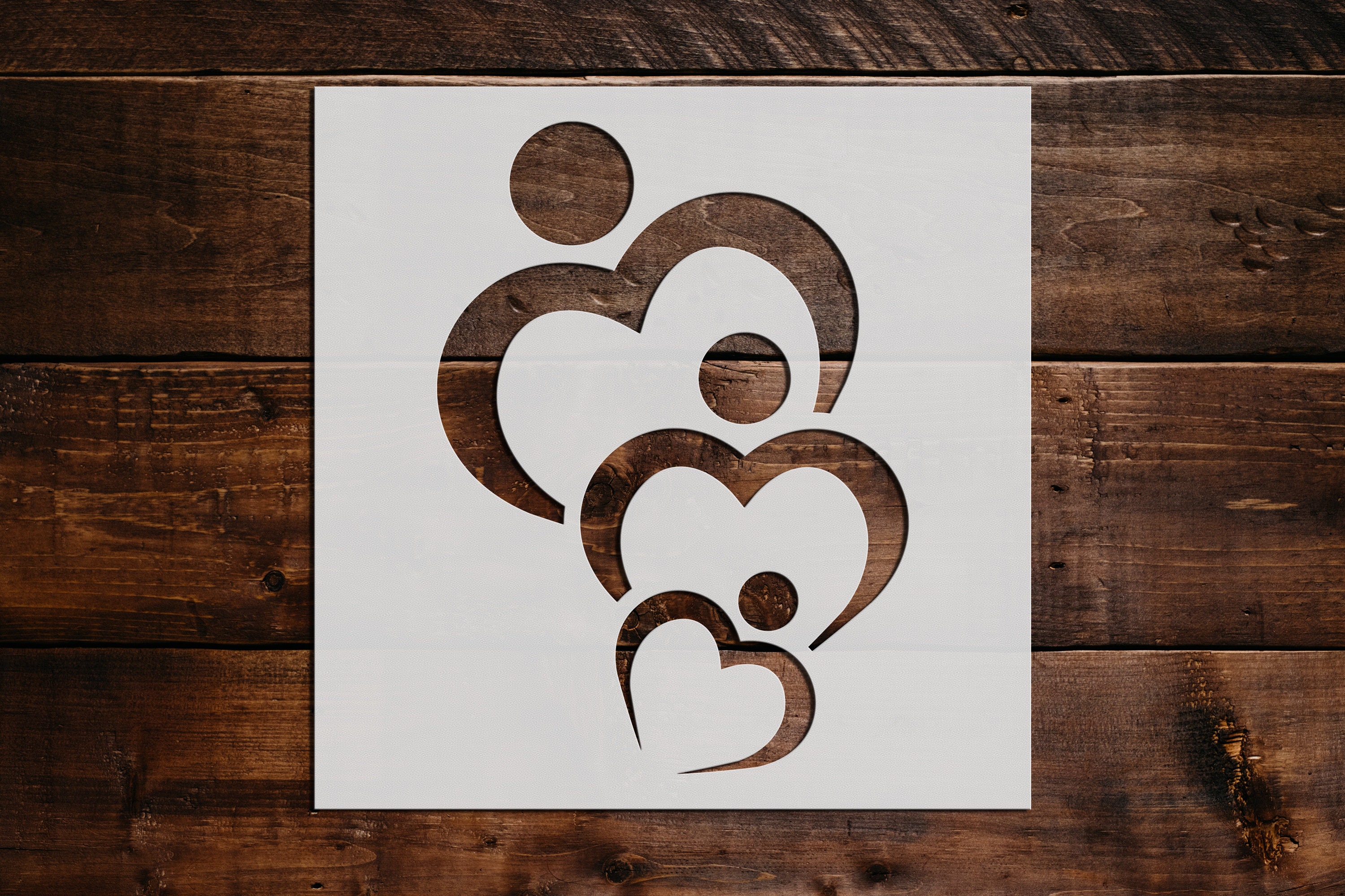 Heart Family Stencil Reusable Heart Family Stencil Art - Etsy