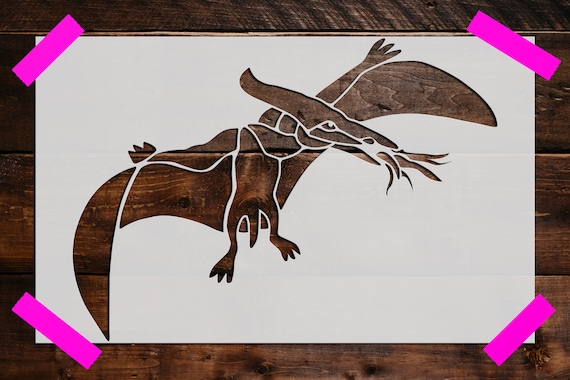Pterodactyl Stencil Reusable Pterodactyl Stencil Art Stencil | Etsy