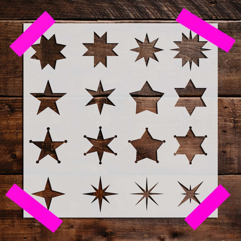 Medieval Stars Stencil - Etsy