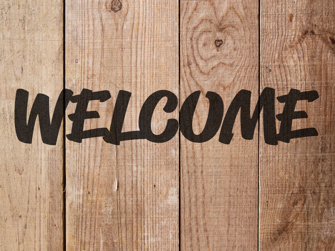 Welcome Stencil Reusable Welcome Stencil Art Stencil DIY - Etsy