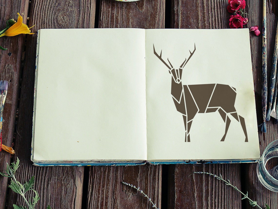 Deer Stencil - Reusable Deer Stencil - Art Stencil - DIY Craft Stencil ...