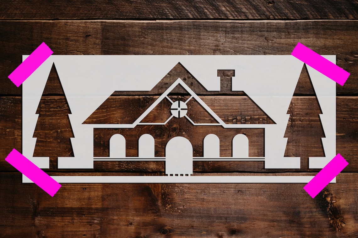 House Stencil Reusable House Stencil Art Stencil DIY | Etsy