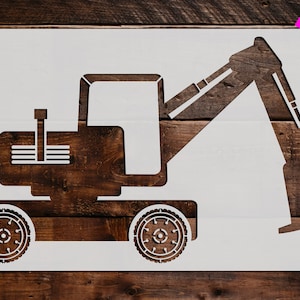 Backhoe Stencil, Reusable Backhoe Stencil, Art Stencil, DIY Craft ...