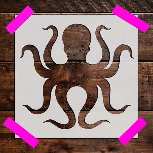 Octopus Stencil Reusable Octopus Stencil DIY Craft Stencil - Etsy
