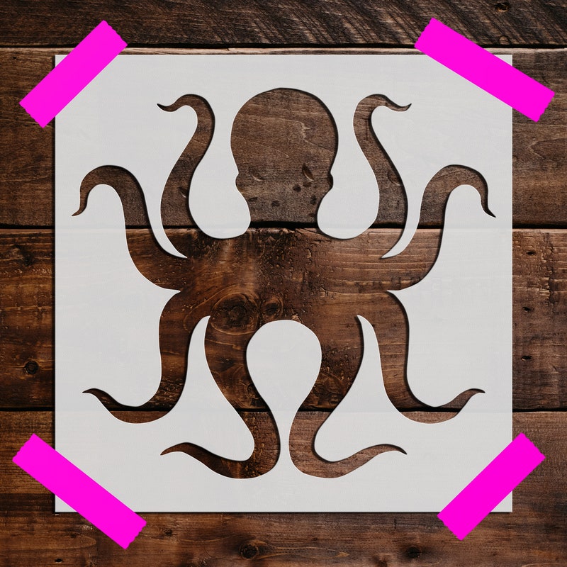 Octopus Painting Stencil - Etsy