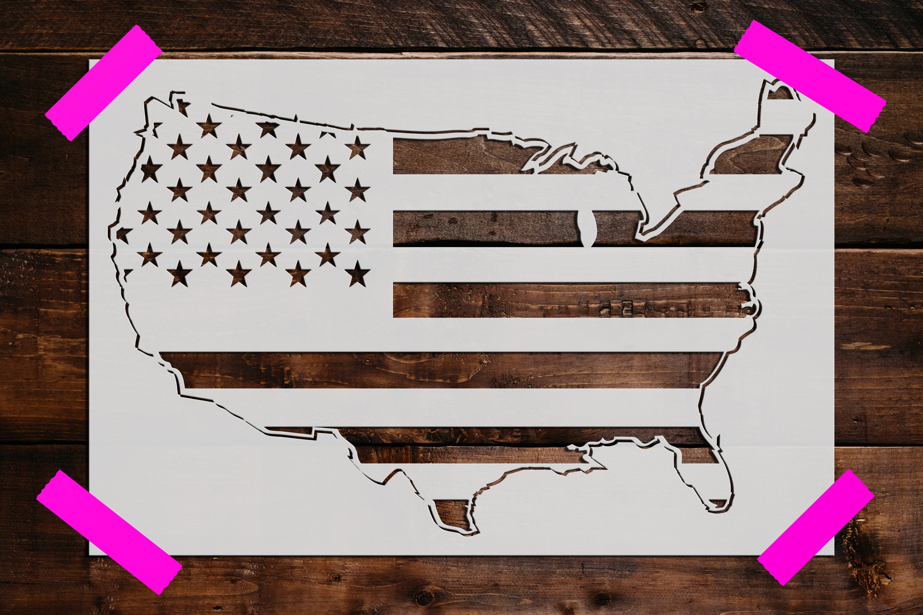 American Flag Pattern Stencil Reusable American Flag Stencil - Etsy