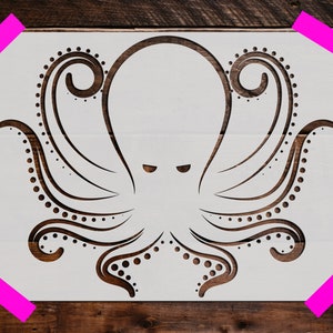 Octopus Stencil, Reusable Octopus Stencil, DIY Craft Stencil, Large ...