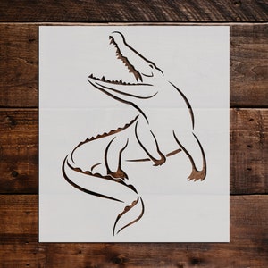 Alligator Stencil, Reusable Alligator Stencil, DIY Craft Stencil, Large ...