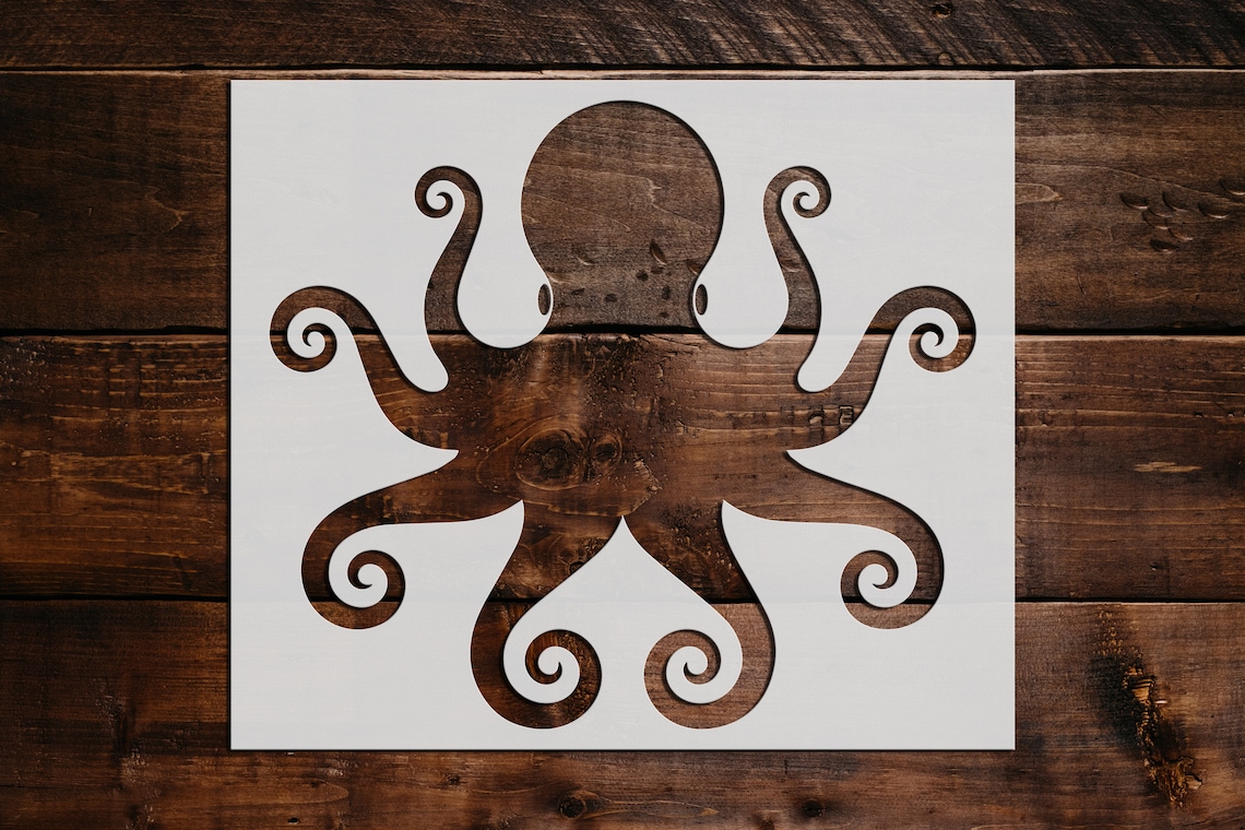 Octopus Stencil Reusable Octopus Stencil Art Stencil DIY - Etsy