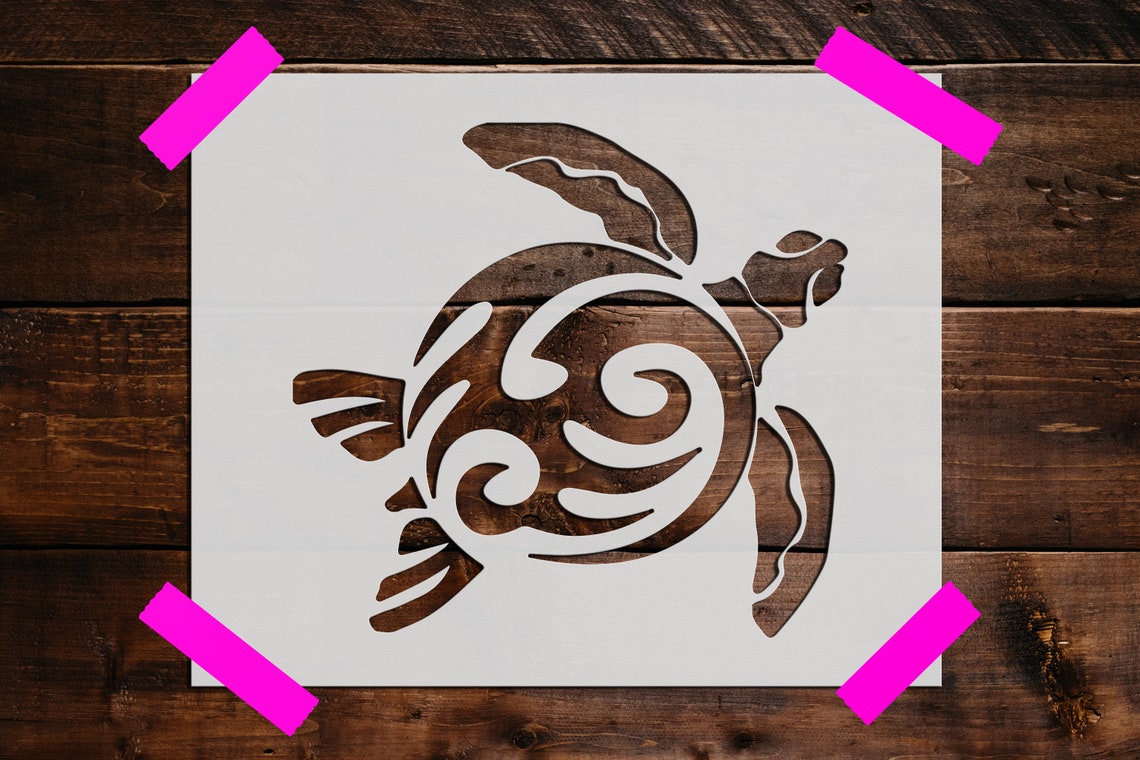 Sea Turtle Stencil Reusable Sea Turtle Stencil Art Stencil - Etsy