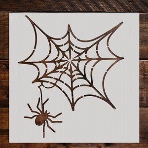 Spider and Web Stencil Reusable Spider Stencil art Stencil - Etsy