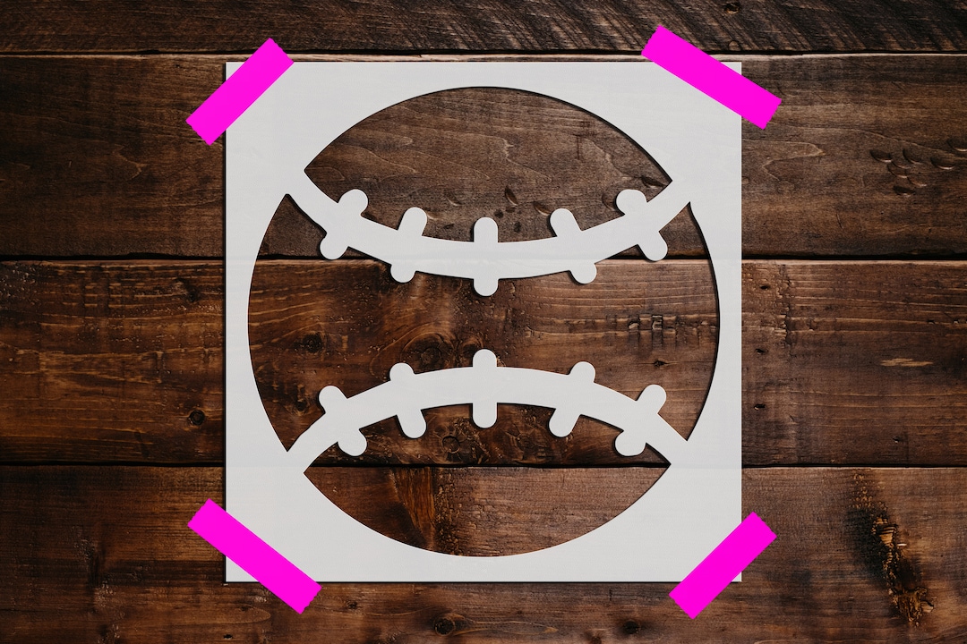 Baseball Stencil, Reusable Baseball Stencil, DIY Craft Stencil, Large ...