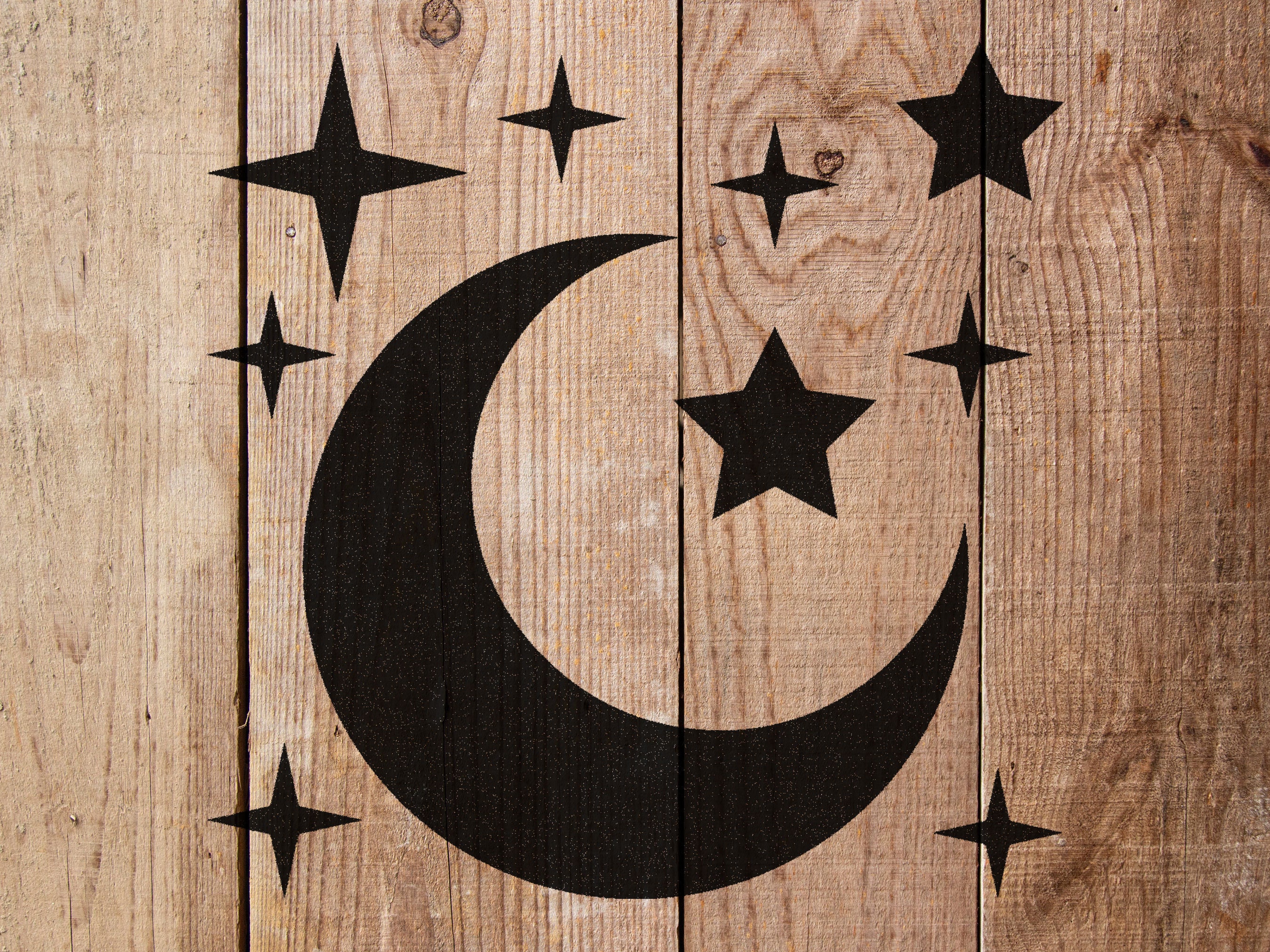 Star and Moon Stencil, Reusable Star and Moon Stencil, Art Stencil, DIY ...