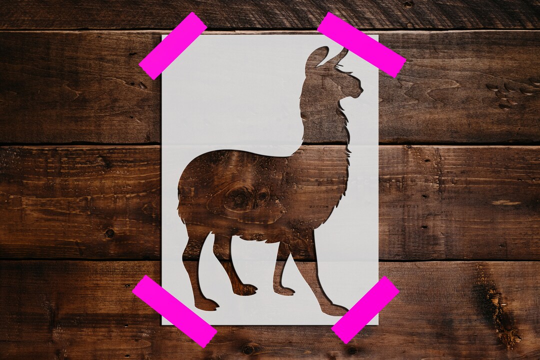 Llama Stencil - Reusable Llama Stencil - DIY Craft Stencil, Large Llama ...