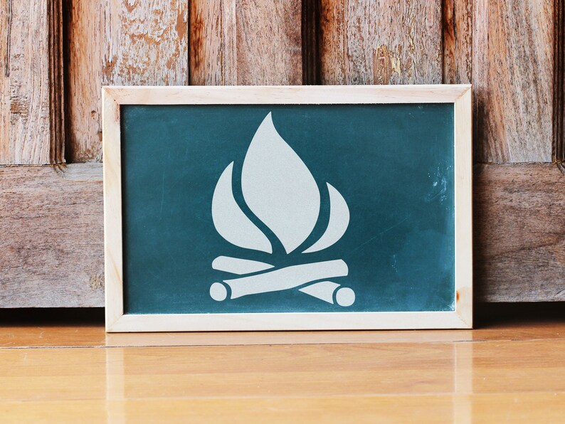 Campfire Stencil Reusable Campfire Stencil Art Stencil DIY - Etsy