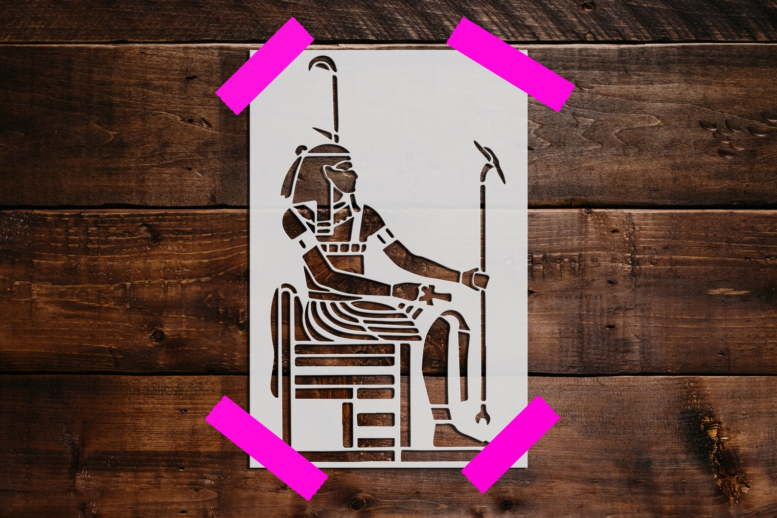 Egyptian Pharaoh Stencil, Reusable Egyptian Pharaoh Stencil, DIY Craft ...
