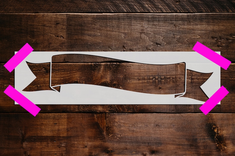 Banner Stencil Reusable Banner Stencil Art Stencil DIY - Etsy