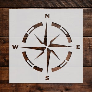 Compass Stencil, Reusable Compass Stencil, DIY Craft Stencil, Large ...