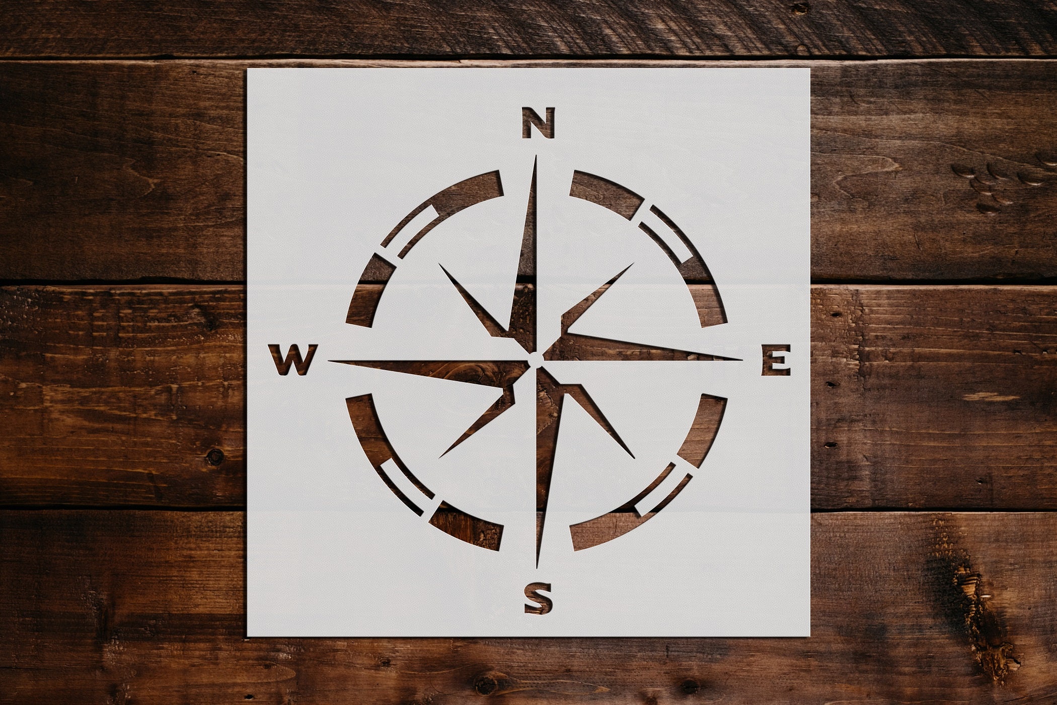 Compass Stencil Reusable Compass Stencil DIY Craft Stencil - Etsy