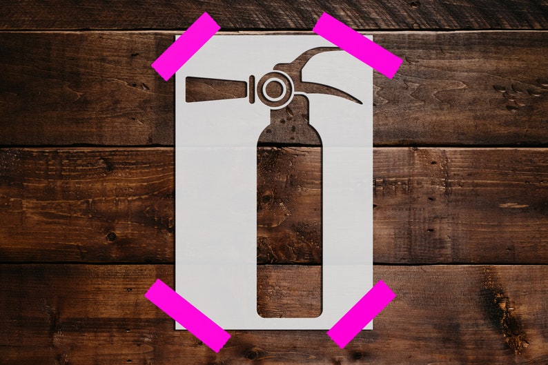 Fire Extinguisher Stencil Reusable Fire Extinguisher Stencil - Etsy