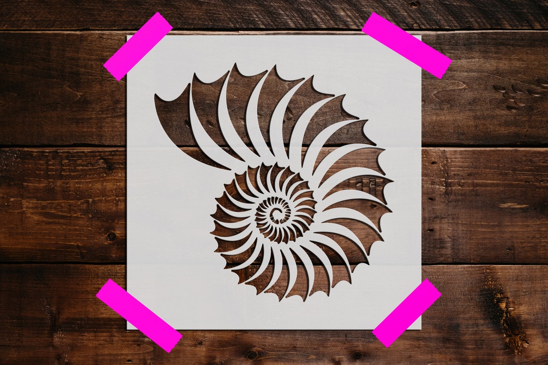 Shell Stencil, Reusable Shell Stencil, Art Stencil, DIY Craft Stencil ...