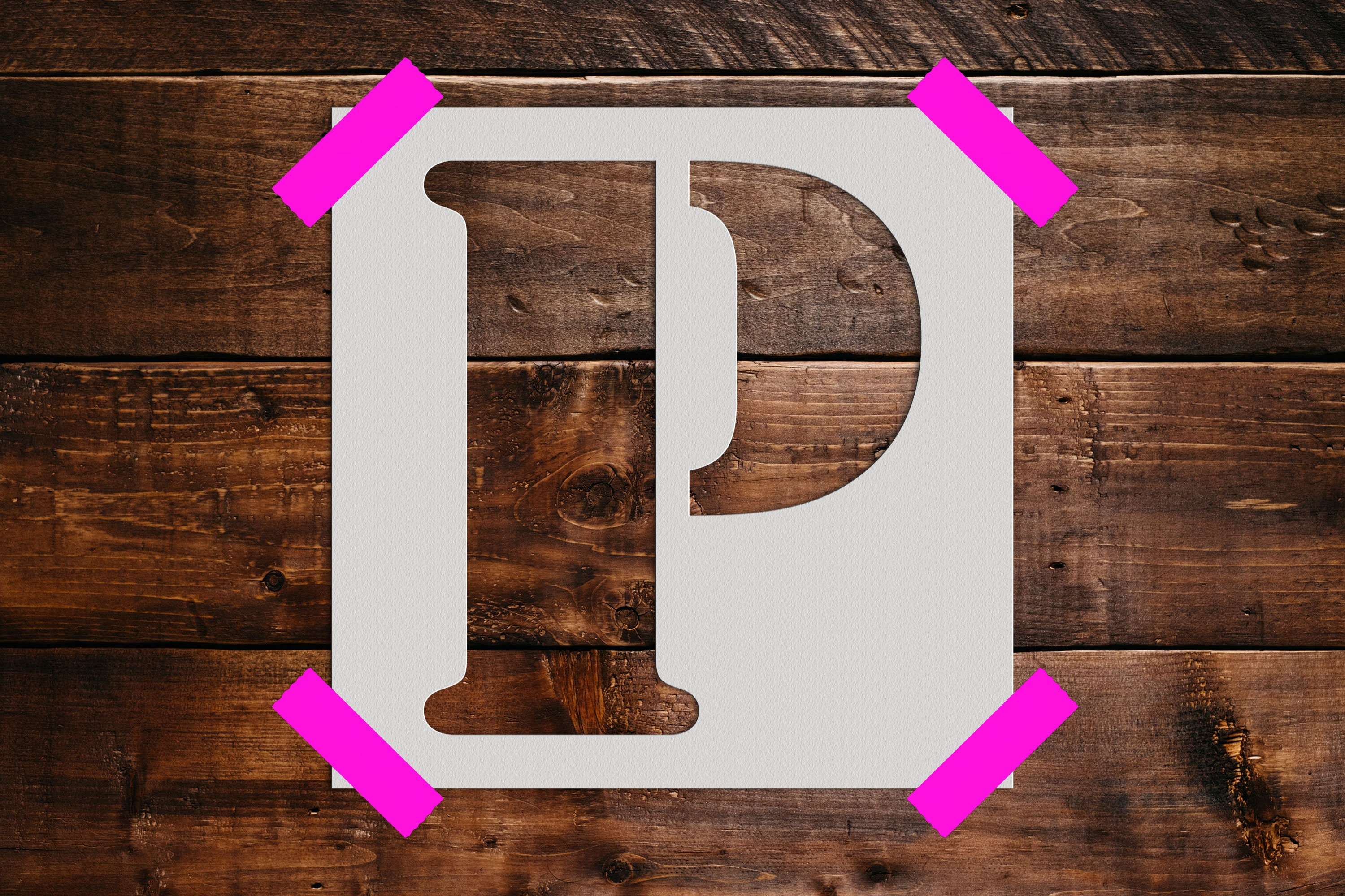 Block Letter Stencils P