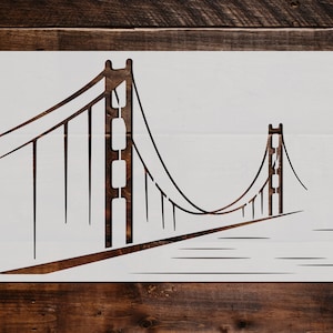 Golden Gate Bridge Stencil, Reusable Bridge Stencil, Art Stencil, DIY ...