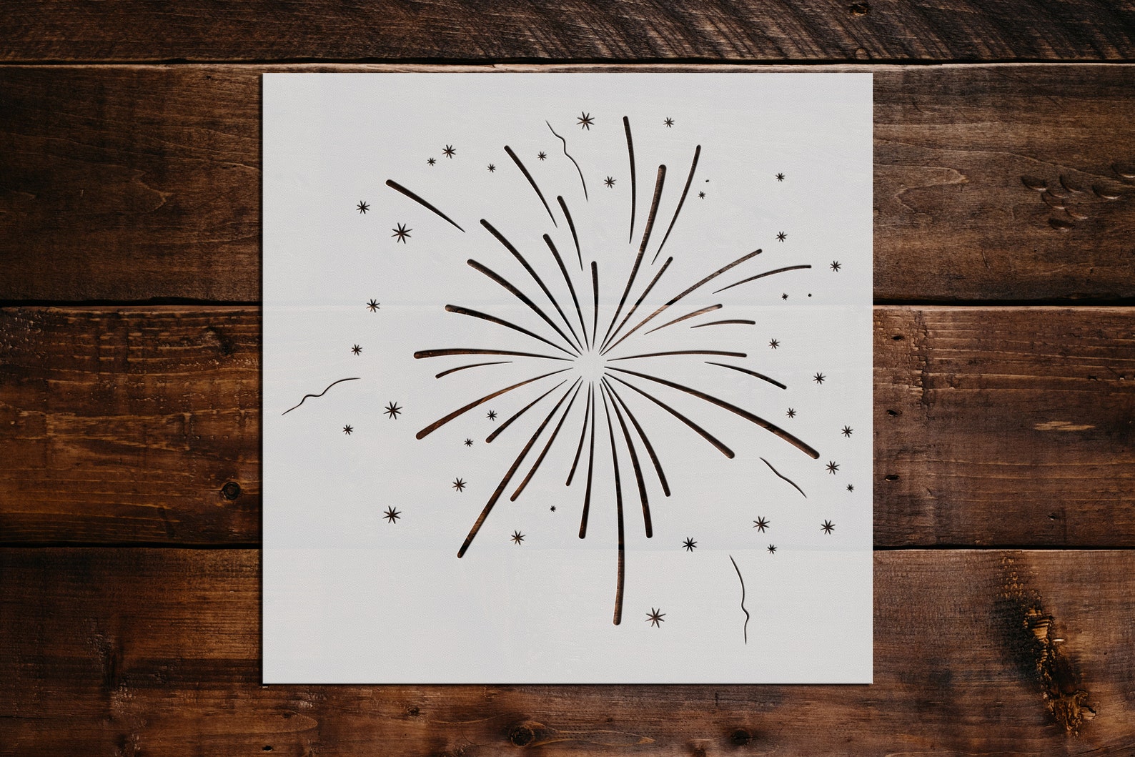 Fireworks Stencil Reusable Fireworks Stencil DIY Craft | Etsy