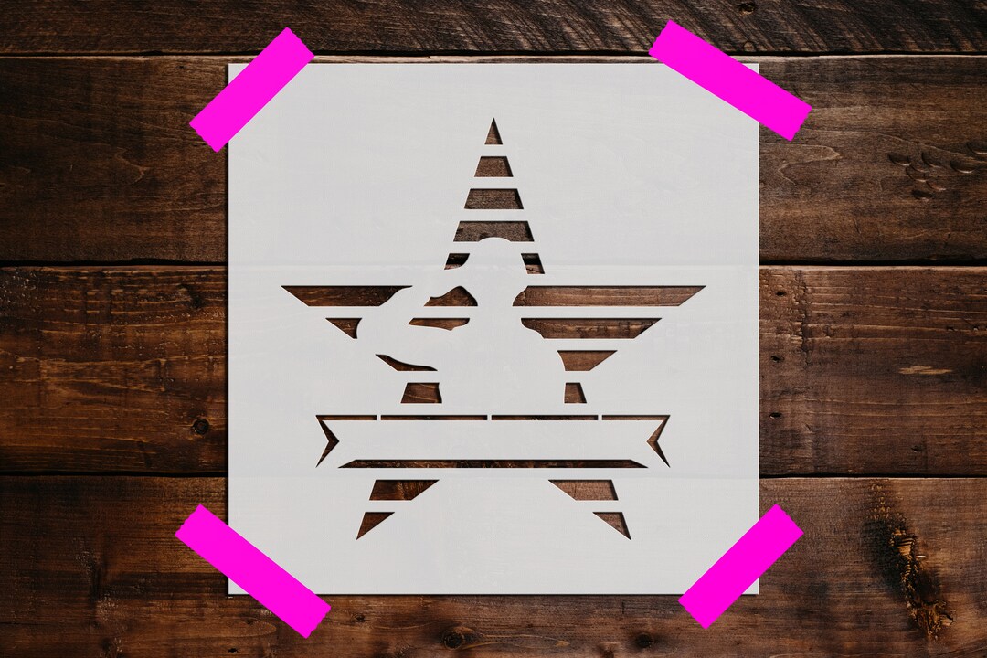 Star Salute Soldier Stencil, Reusable Star Salute Soldier Stencil, Art ...