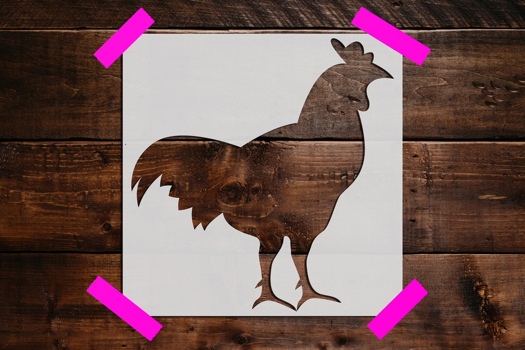 Rooster Stencil, Reusable Rooster Stencil, Art Stencil, DIY Craft ...