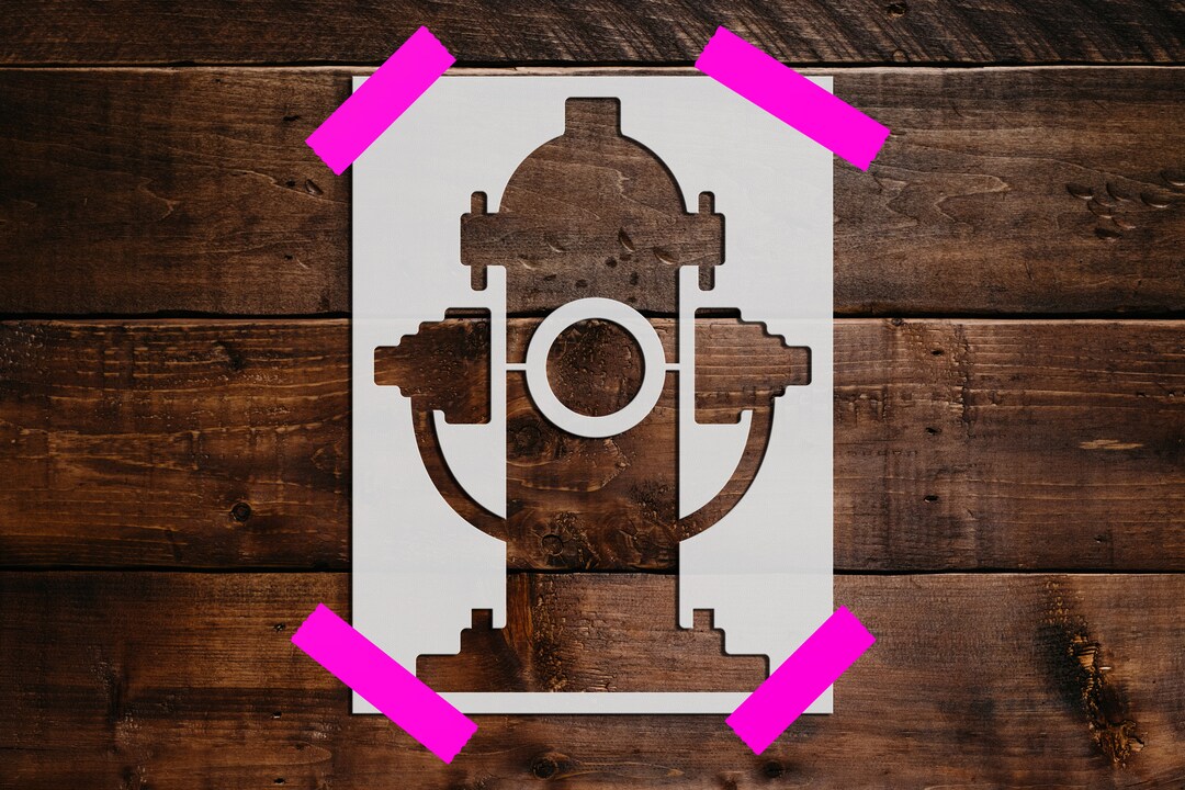 Fire Hydrant Stencil, Reusable Fire Hydrant Stencil, Art Stencil, DIY Craft Stencil, Large Fire ...