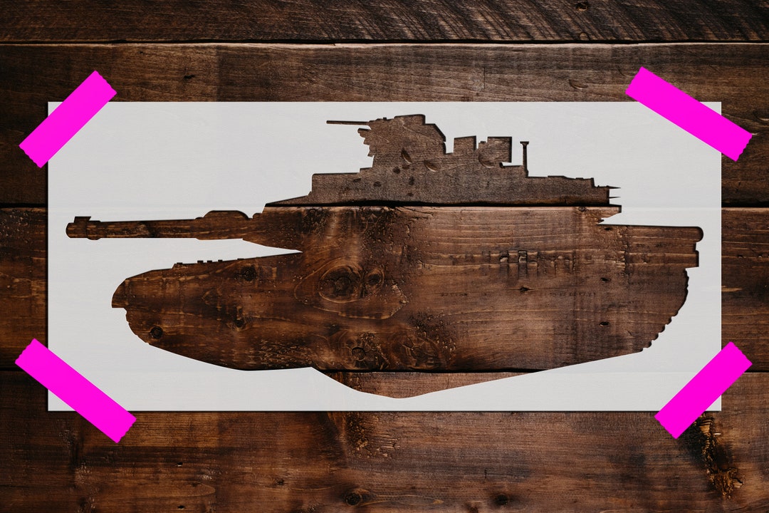 Tank Stencil - Reusable Tank Stencil -art Stencil -DIY Craft Stencil -painting Stencil - Large ...