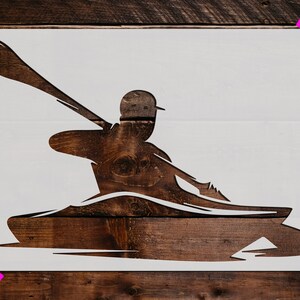 Kayaking Stencil, Reusable Kayaking Stencil, DIY Craft Stencil, Large ...