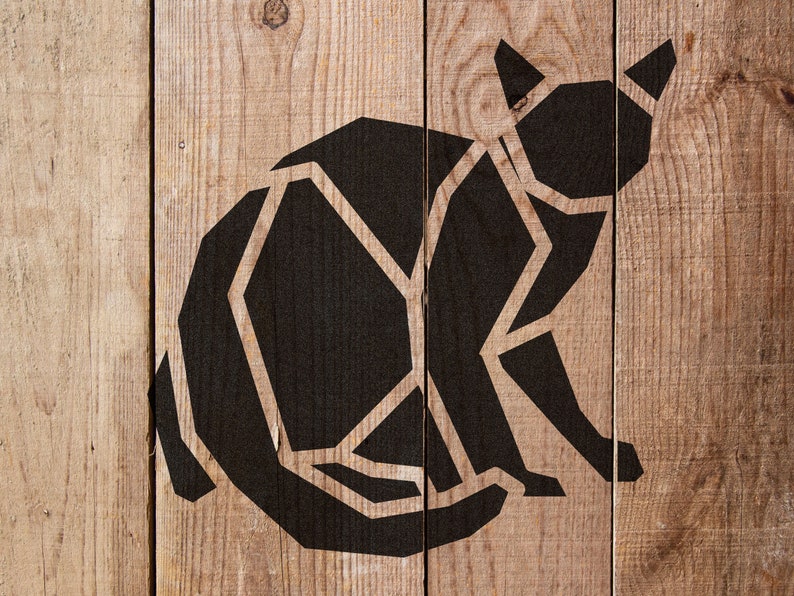 Cat Stencil, Reusable Cat Stencil, DIY Craft Stencil, Large Cat Stencil ...