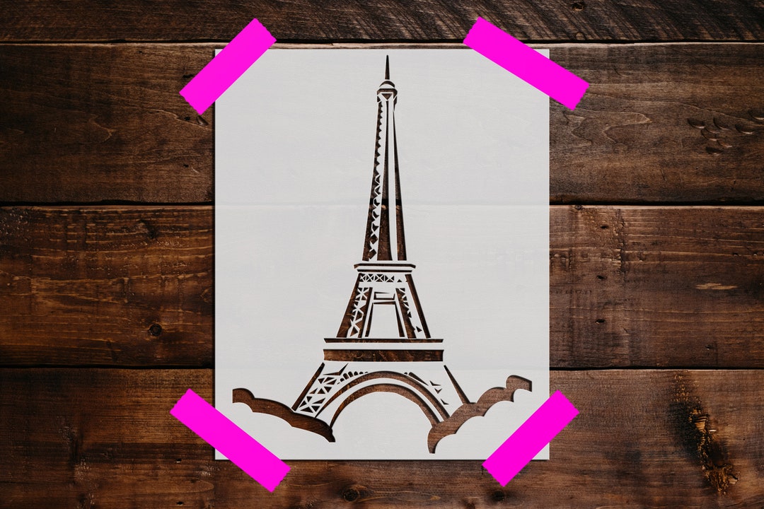 Eiffel Tower Stencil - Reusable Eiffel Tower Stencil - DIY Craft Stencil, Large Eiffel Tower ...